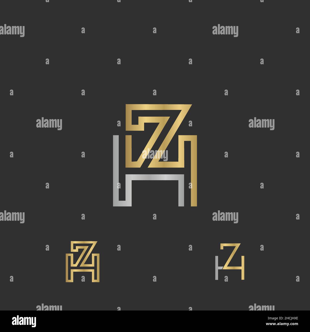Alphabet Initials logo HZ, ZH, H and Z Stock Vector Image & Art - Alamy