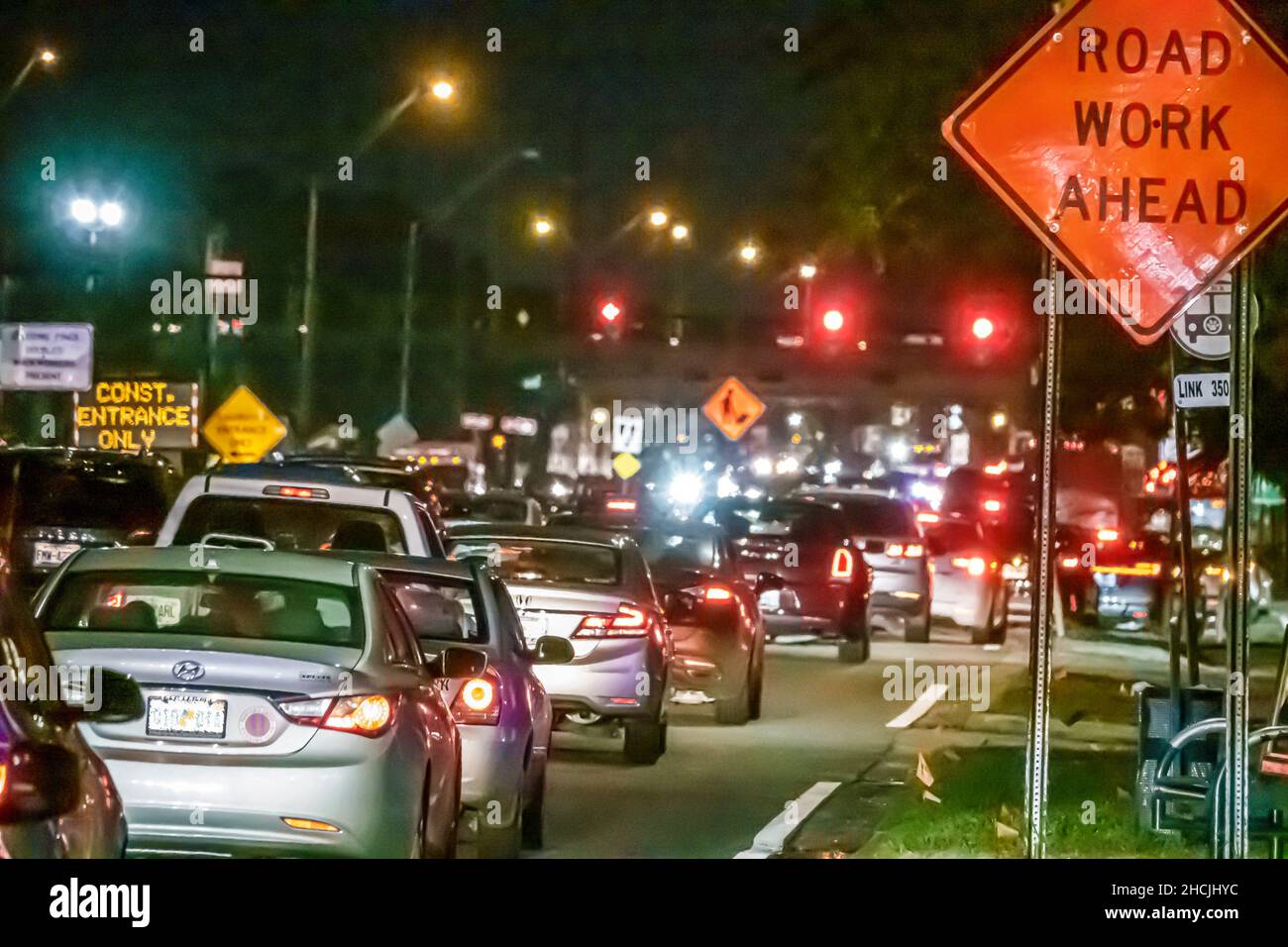 Orlando Florida South Apopka Vineland Road night nighttime vehicles ...