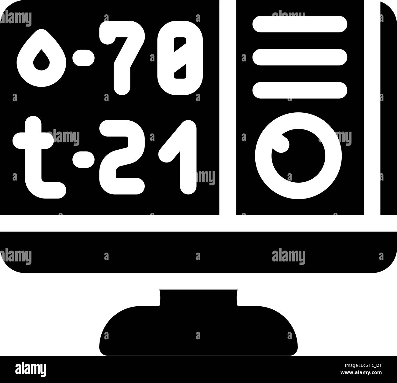 temperature and humidity control glyph icon vector illustration Stock ...