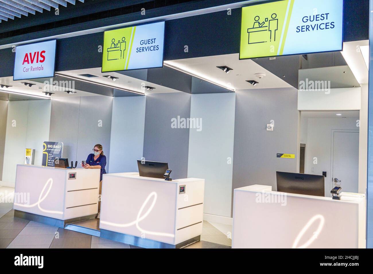 Station inside interior guest services customer service desk hi-res ...