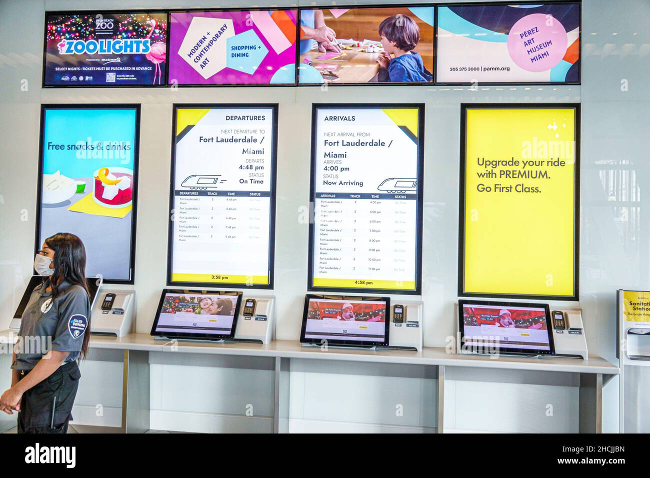 Station inside interior black female woman security guard hi-res stock ...