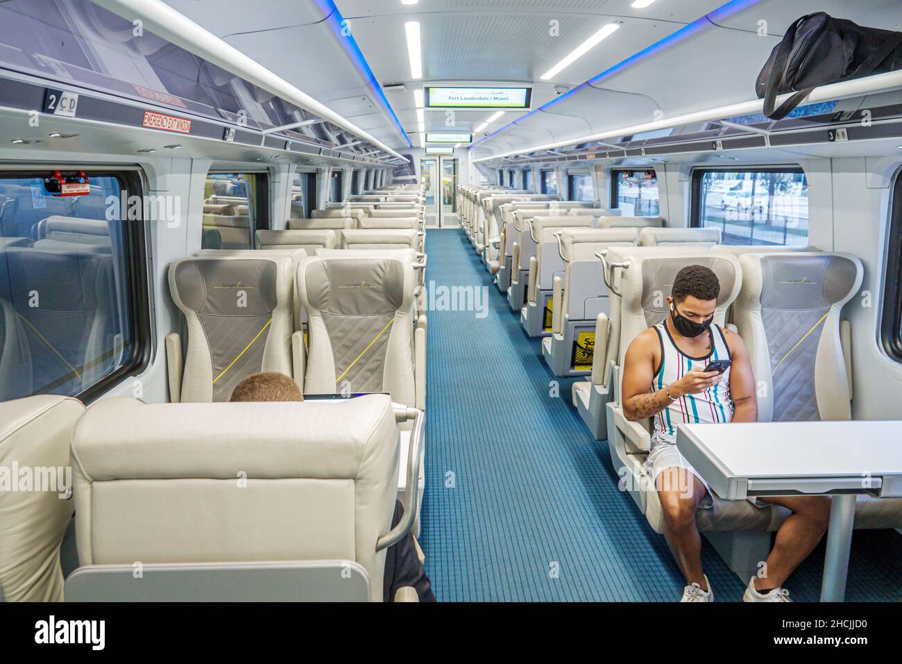 West Palm Beach Florida Brightline passenger train rail transportation ...