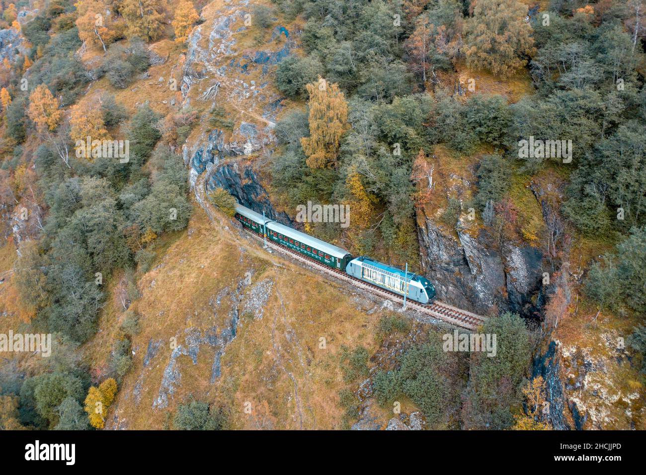 Flam Railway Journey in Norway Stock Photo - Alamy