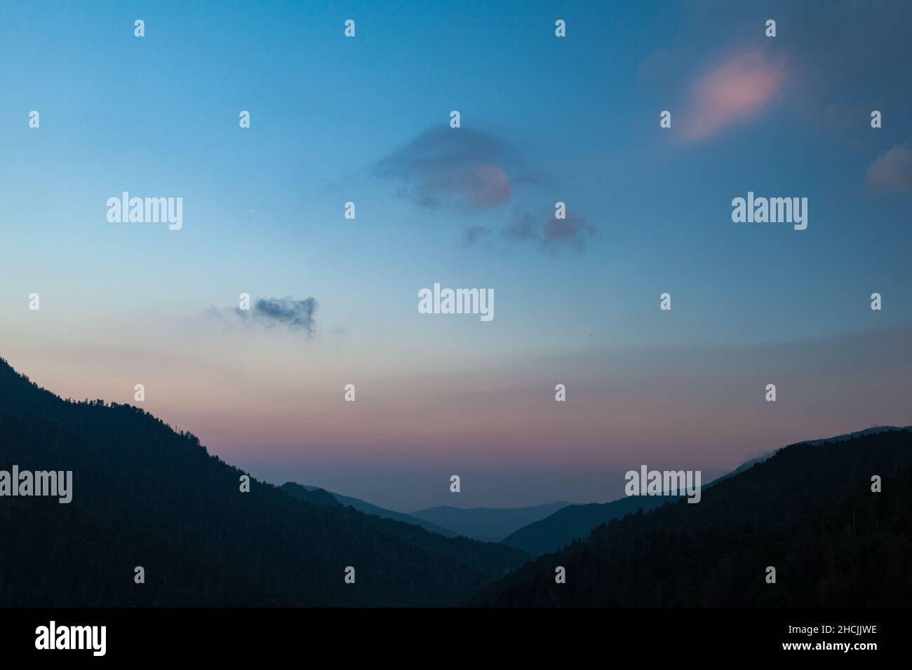 Evening Sky at Morton Overlook in the Great Smoky Mountains Stock Photo ...