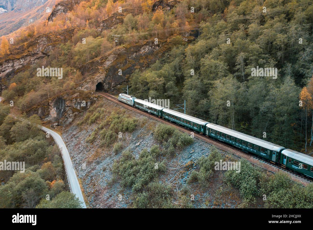Flam Railway Journey in Norway Stock Photo - Alamy
