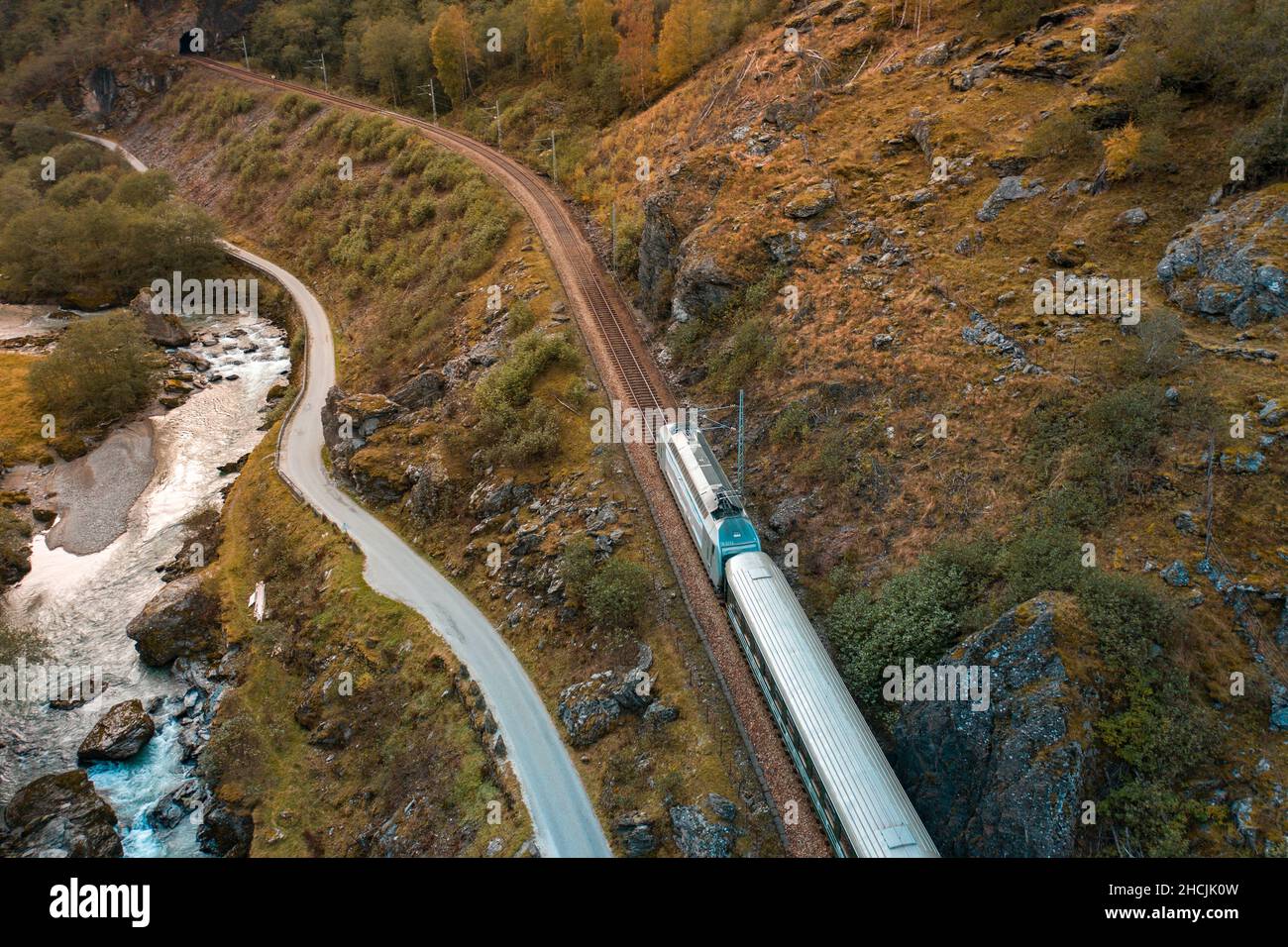 Flam Railway Journey in Norway Stock Photo - Alamy