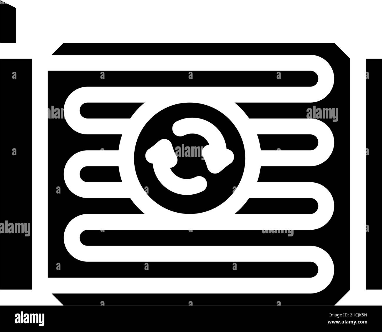 cooling radiator car part glyph icon vector illustration Stock Vector ...
