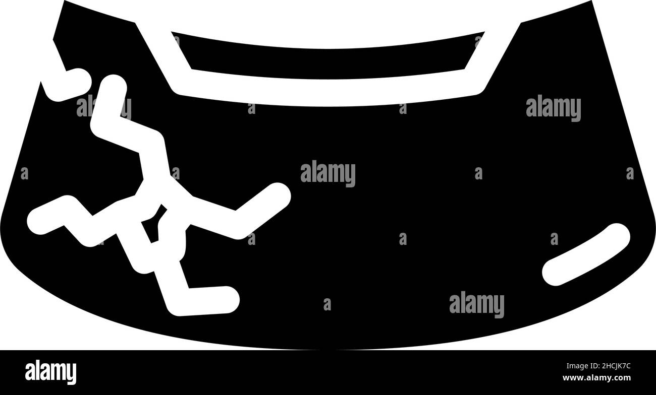 glass replacement glyph icon vector illustration Stock Vector Image ...