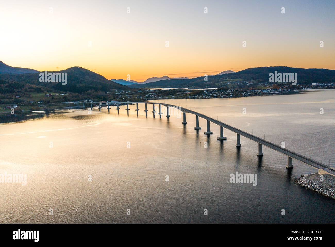 Bridge Crossing a Fjord in Norway Stock Photo - Alamy