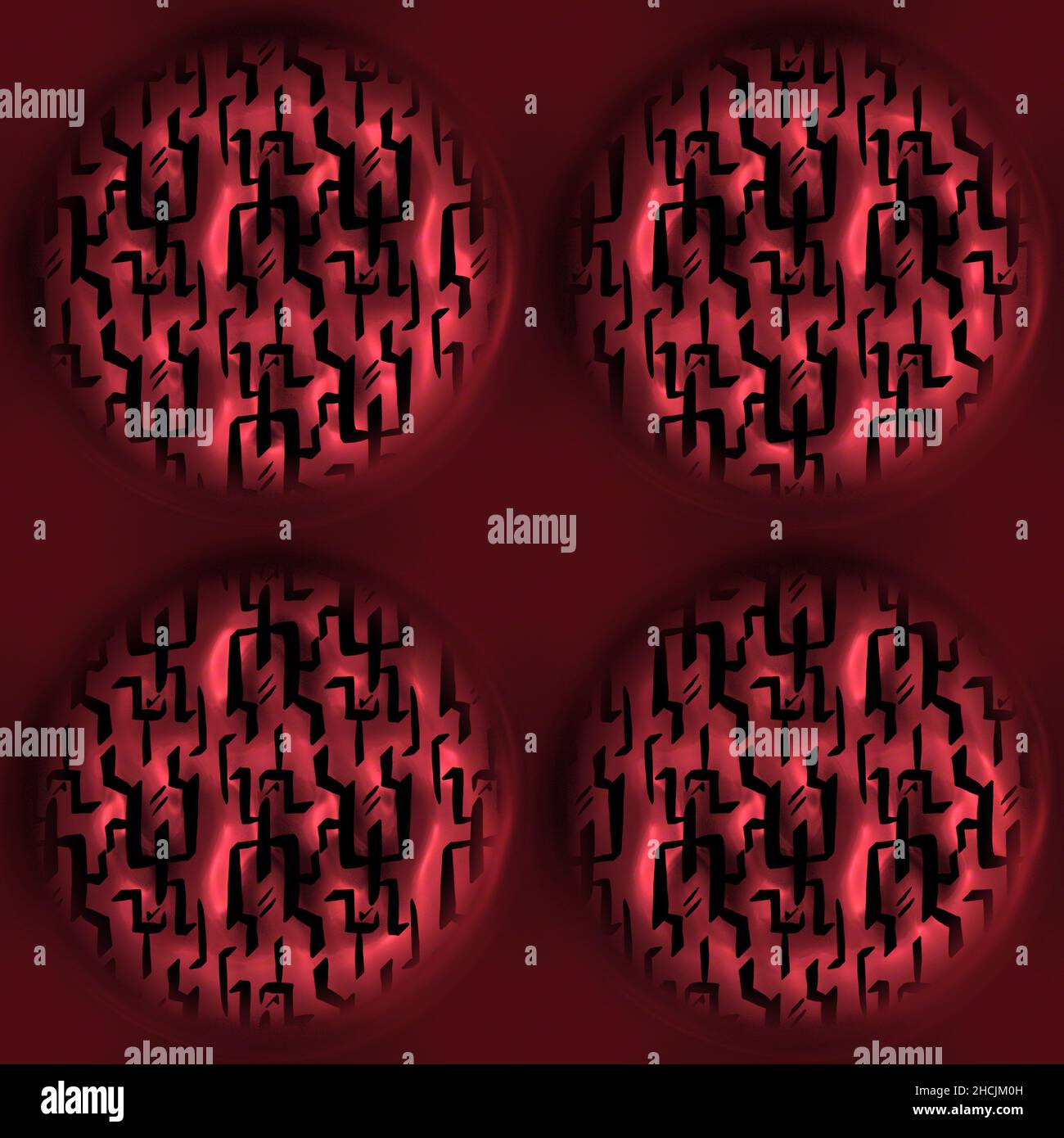 Red metal effect decorative oriental texture. Seamless engraved ...