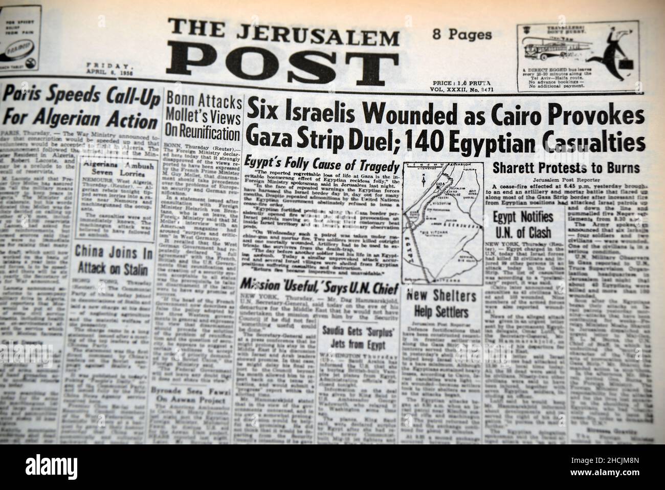 1956 newspaper herald hi-res stock photography and images - Alamy