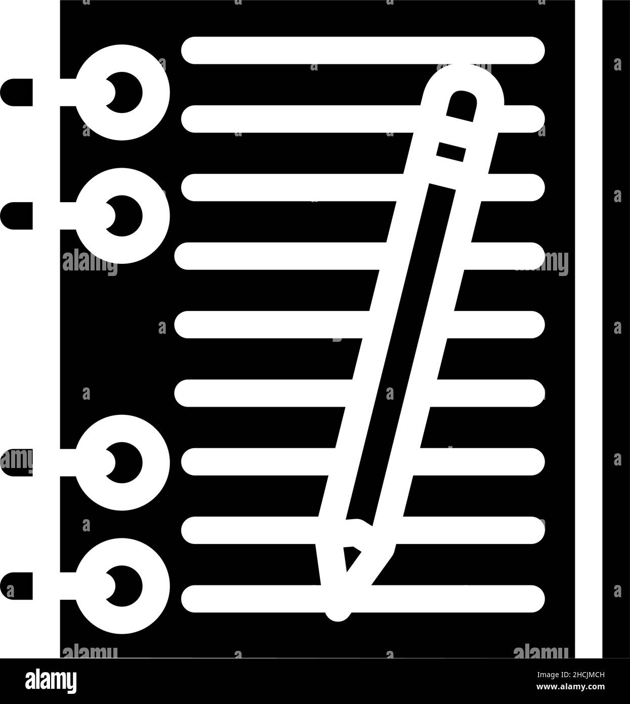 drawing diary glyph icon vector illustration Stock Vector Image & Art ...