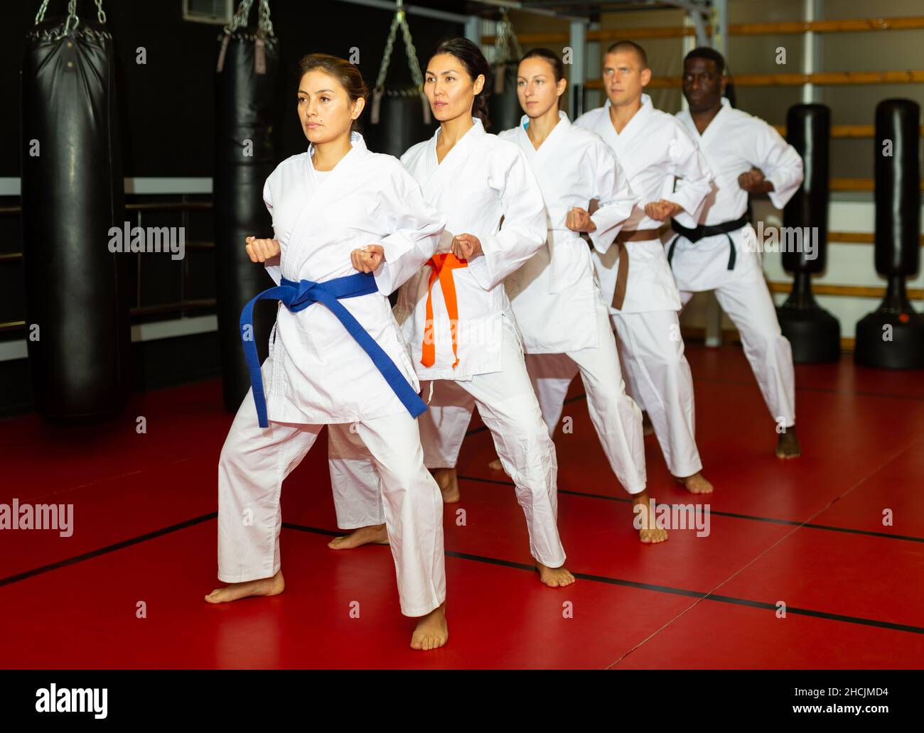 Group lesson in karate hi-res stock photography and images - Alamy