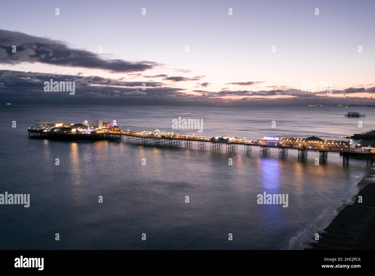 Brighton palace pier aerial hi-res stock photography and images - Alamy