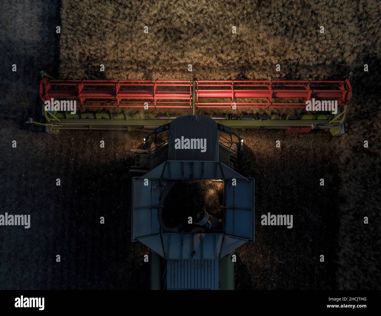 Crop Harvesting at Night During a Hot Summer Stock Photo - Alamy
