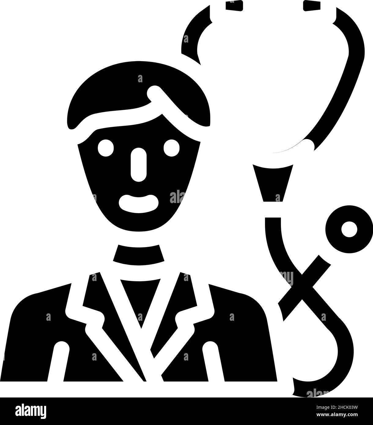 pulmonologist doctor glyph icon vector illustration Stock Vector Image ...