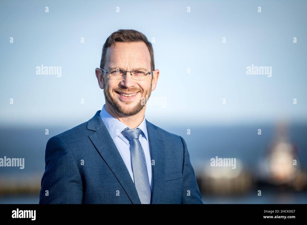 Cuxhaven, Germany. 02nd Dec, 2021. Robby Renner, frigate captain ...