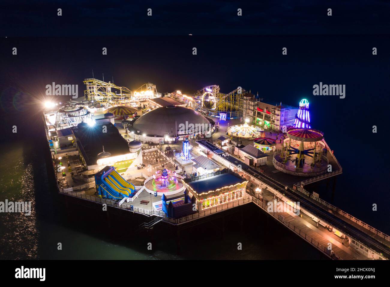Weston super mare grand pier night hi-res stock photography and images ...