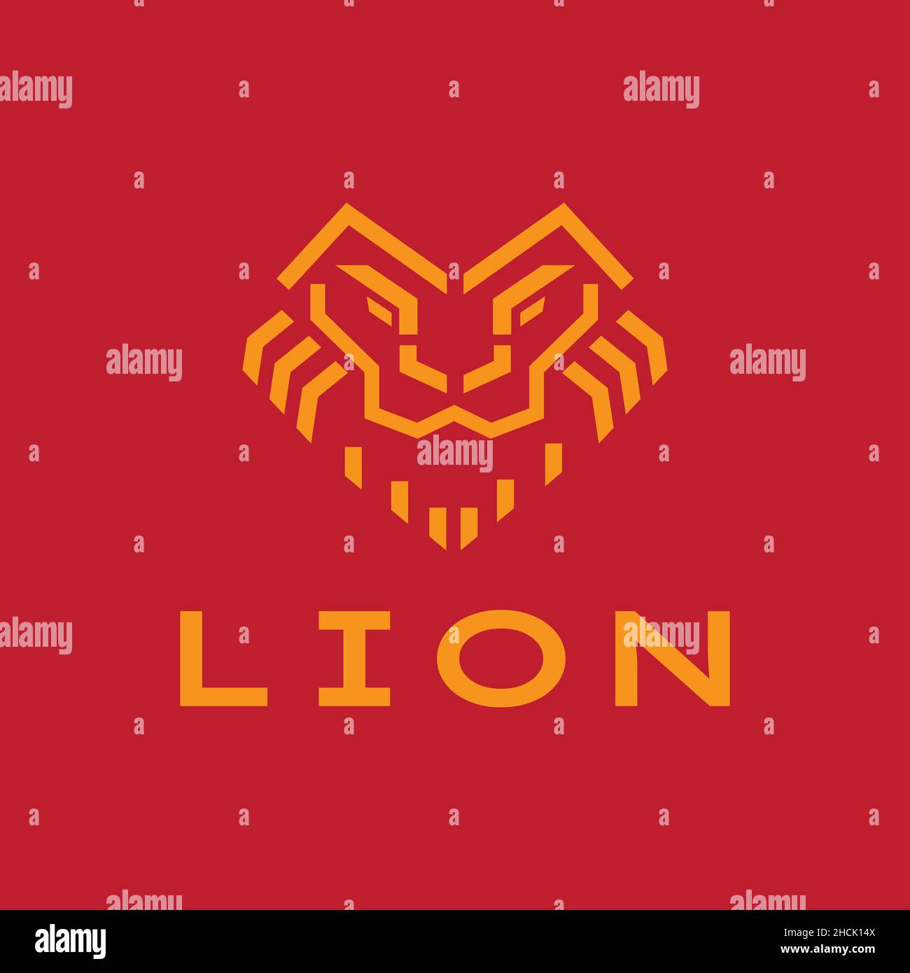 Unique lion logo Stock Vector Images - Alamy