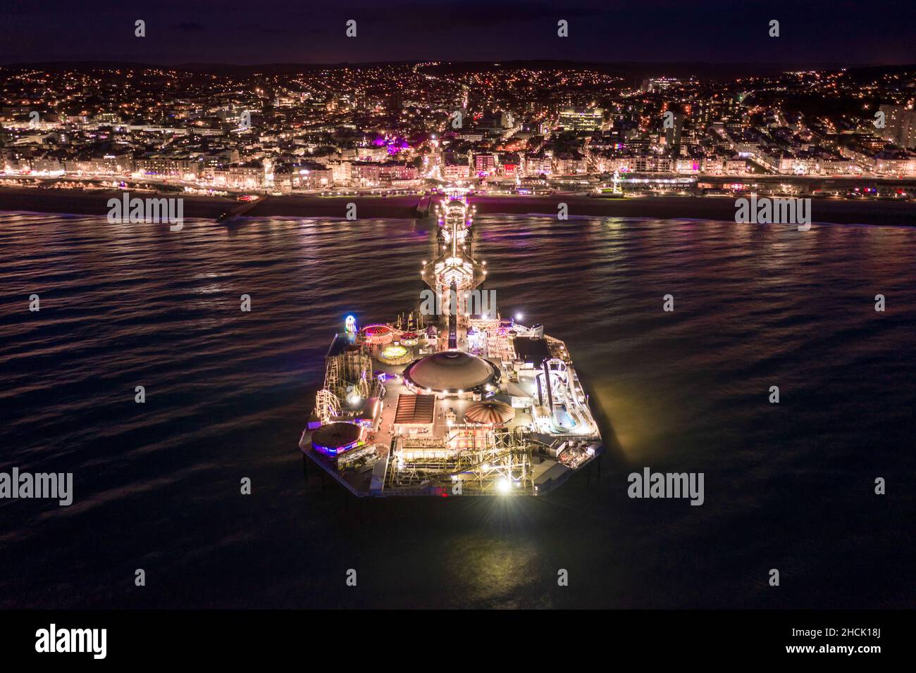 Grand pier weston super mare night hi-res stock photography and images ...