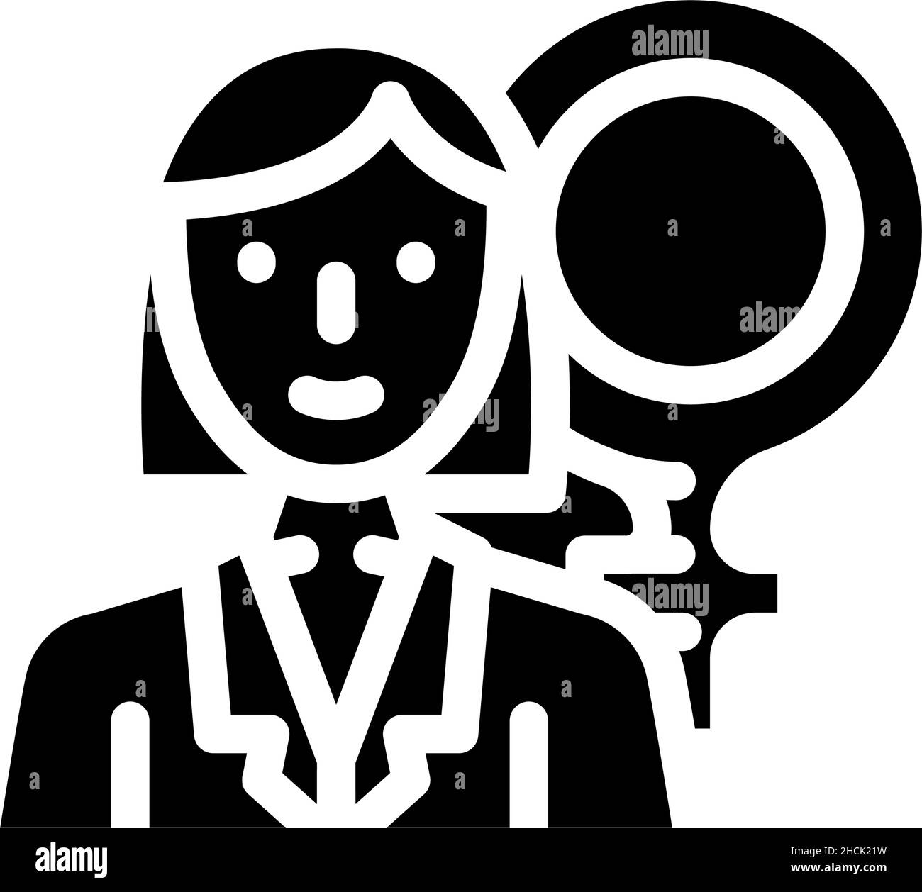 Gynecologist Doctor Glyph Icon Vector Illustration Stock Vector Image