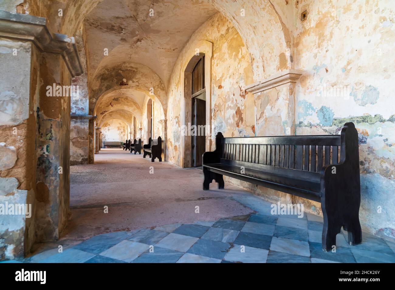 Military barracks interior at Fort San Cristobal Stock Photo - Alamy