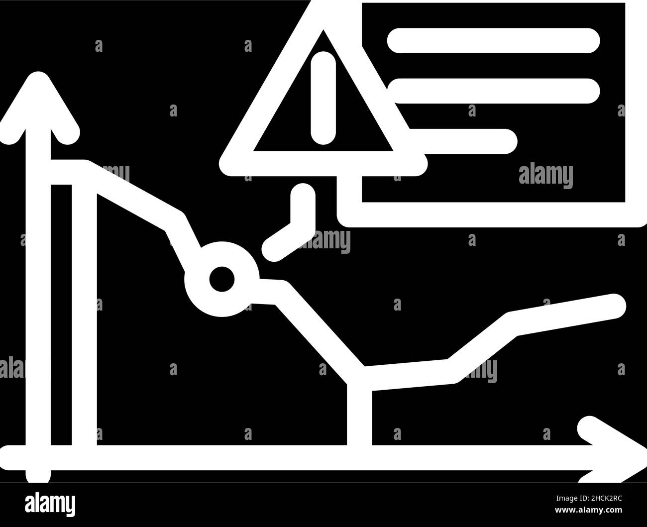 price drop chart glyph icon vector illustration Stock Vector Image ...