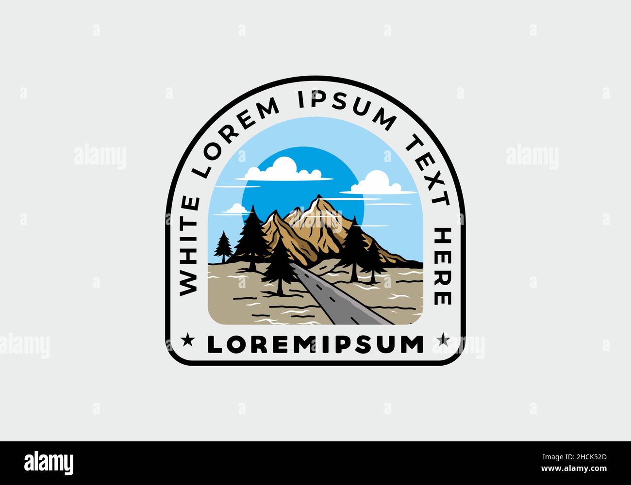 Desert road middle east Stock Vector Images - Alamy