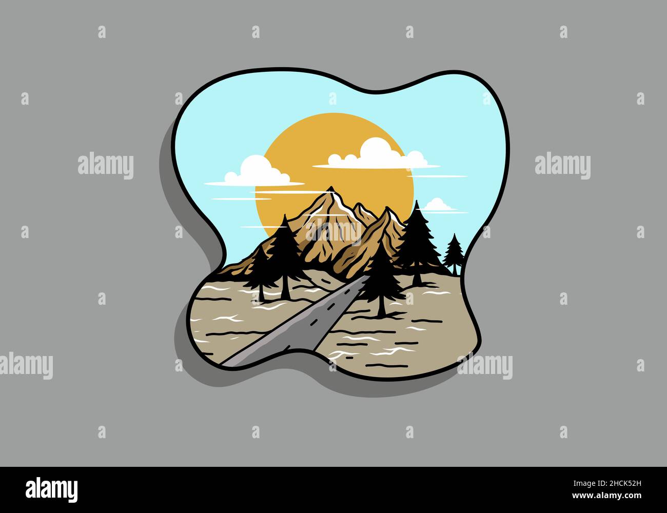 Middle of the road view Stock Vector Images - Alamy