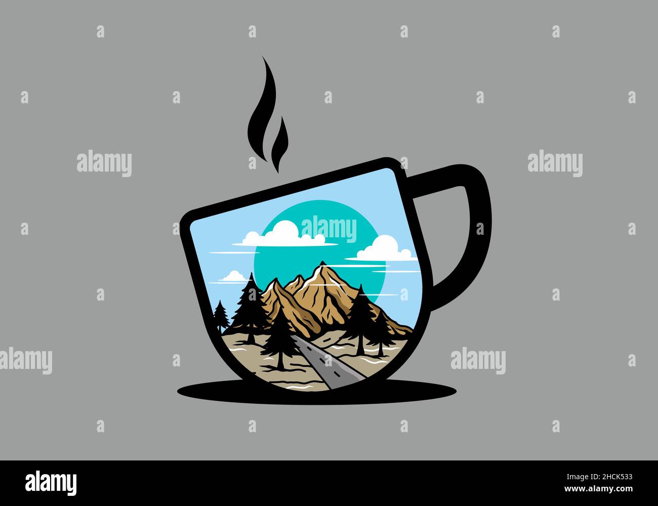 Desert road middle east Stock Vector Images - Alamy