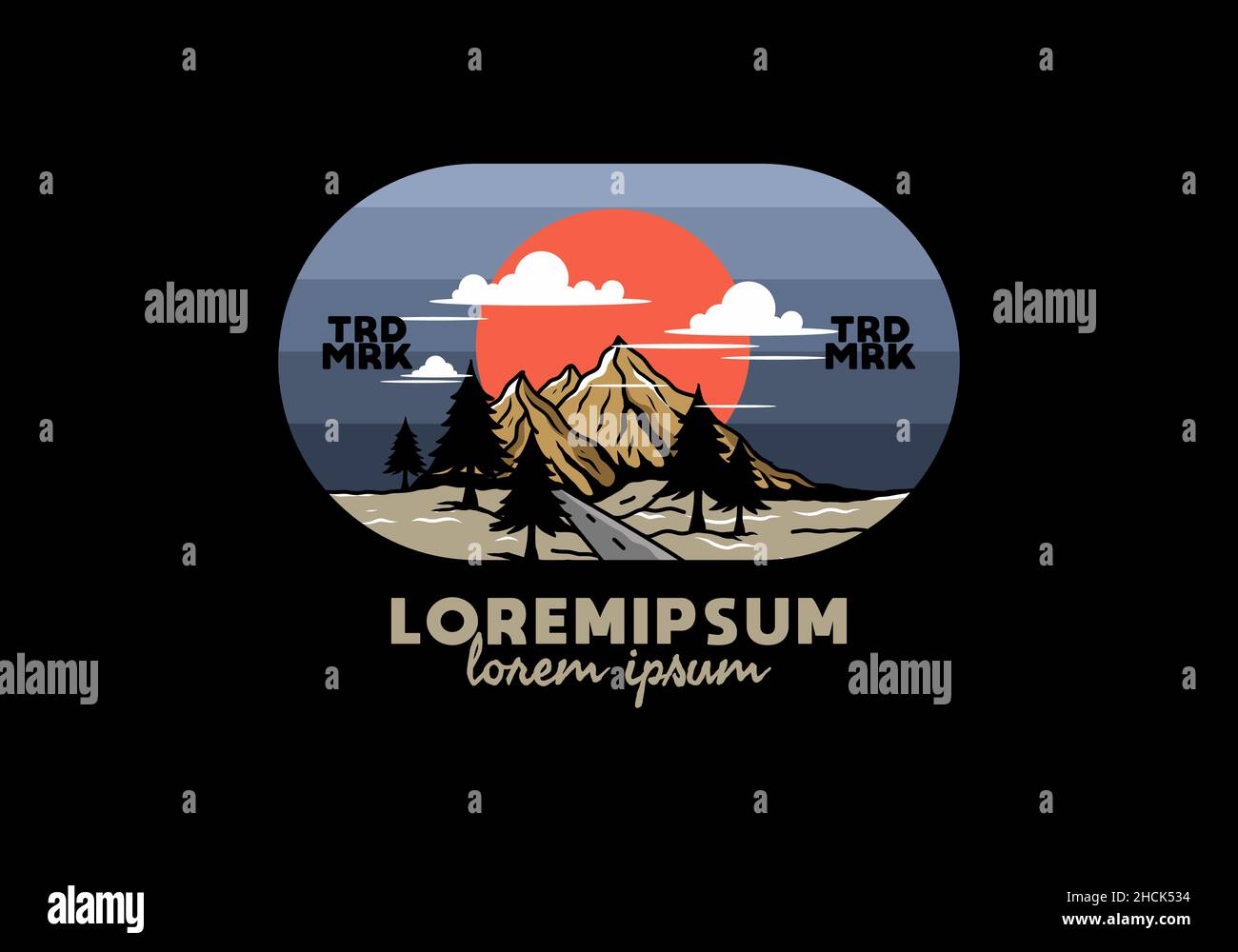 Desert road middle east Stock Vector Images - Alamy