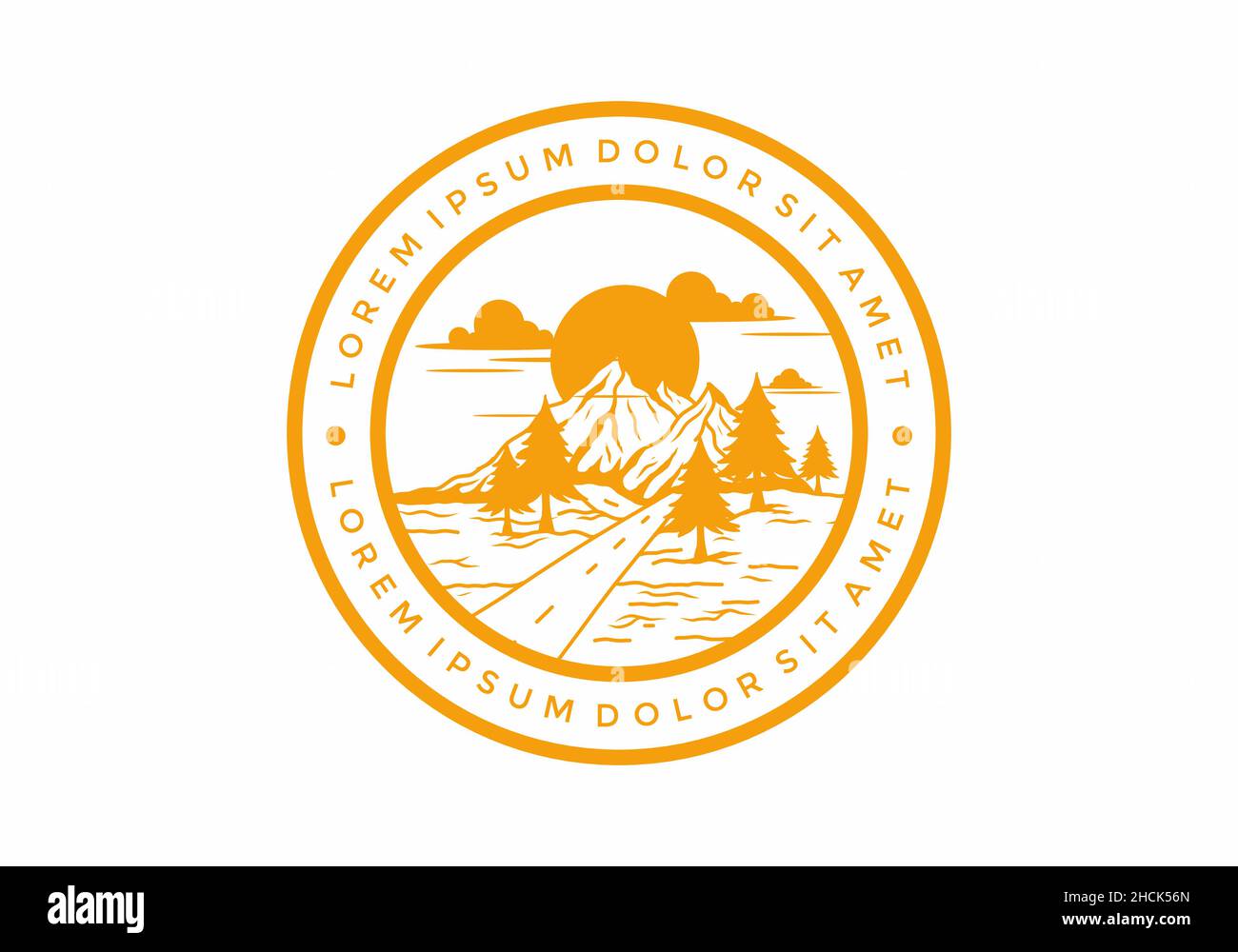 Desert road middle east Stock Vector Images - Alamy