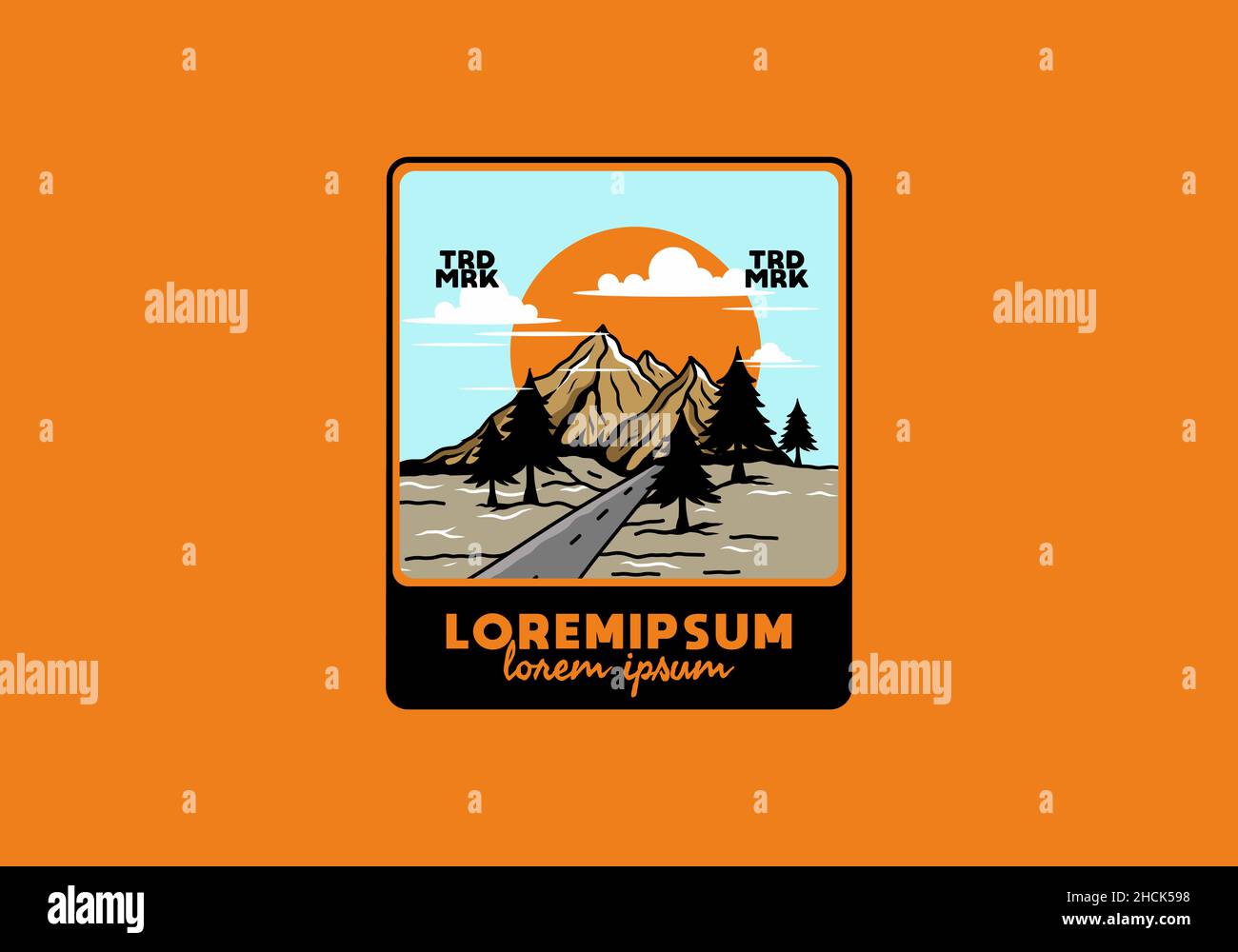 Desert road middle east Stock Vector Images - Alamy