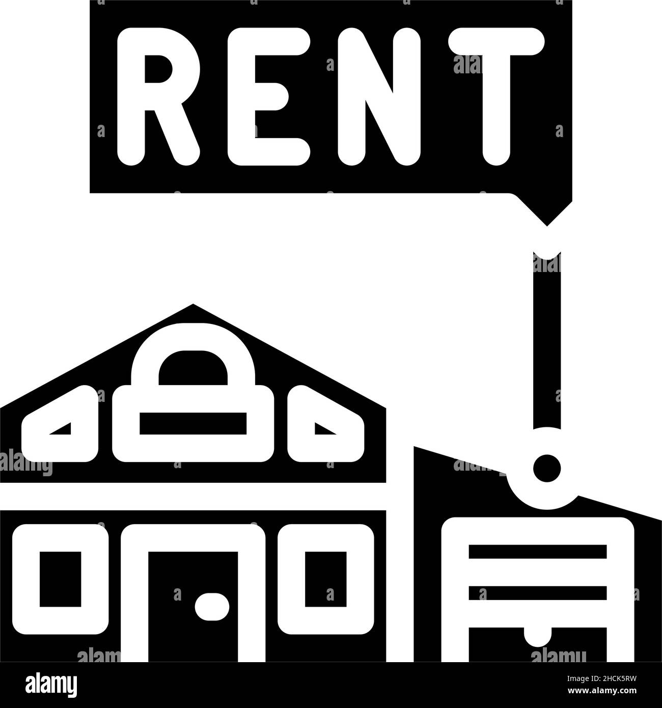 house rent glyph icon vector illustration Stock Vector Image & Art - Alamy