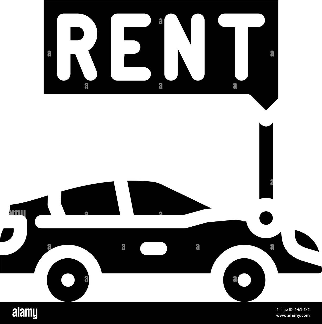 car rental glyph icon vector illustration Stock Vector Image & Art - Alamy