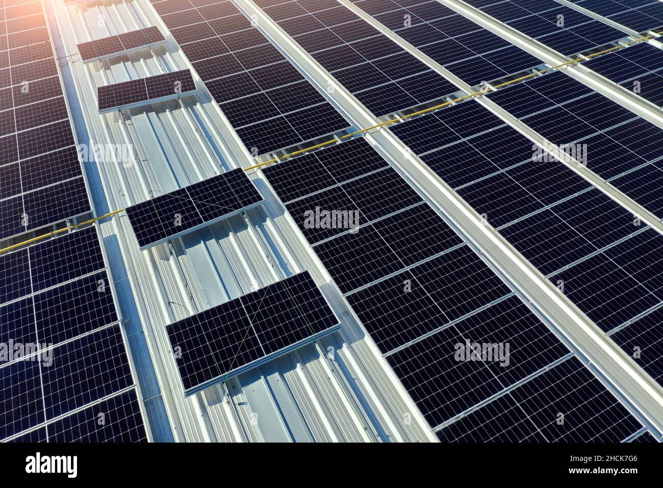 Solar panels on the roof. (Solar cell Stock Photo - Alamy
