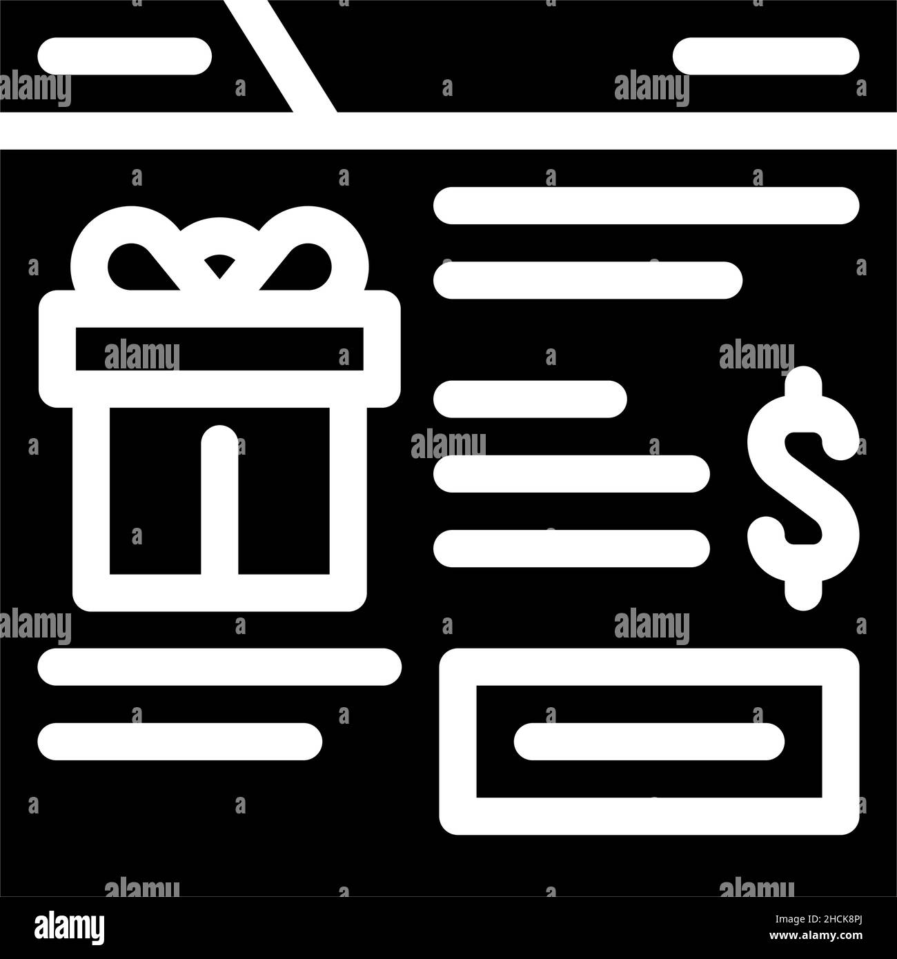 ribbon promo glyph icon vector illustration Stock Vector Image & Art ...