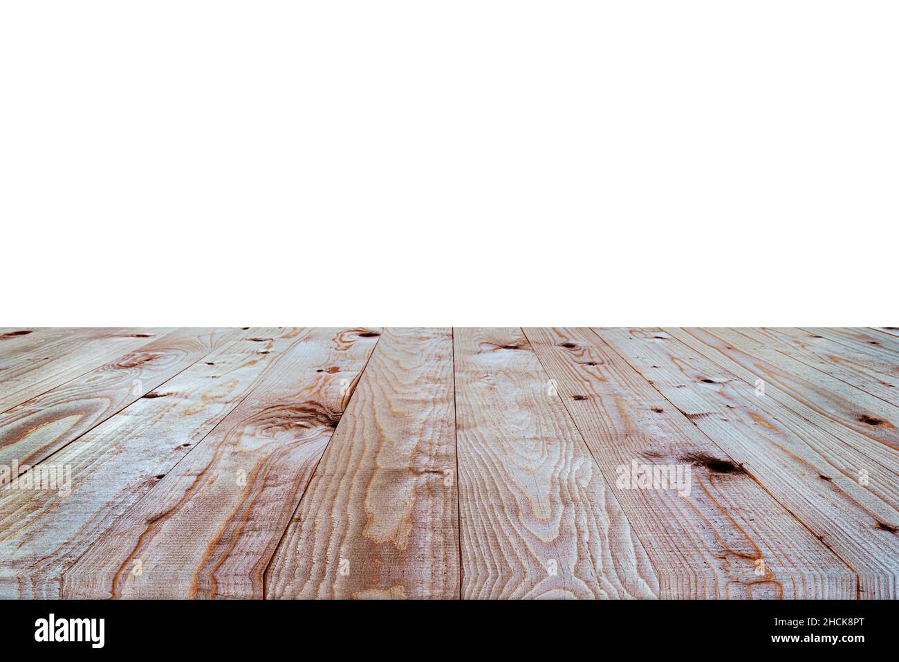 Empty wooden table top on white background Stock Photo - Alamy