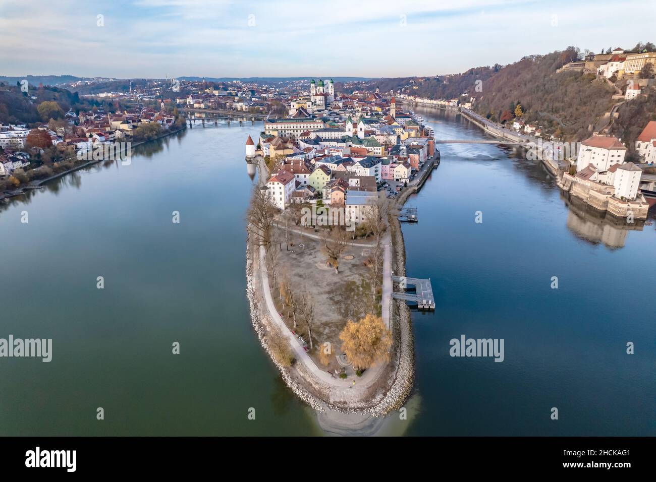 Aerial city three rivers danube river hi-res stock photography and ...