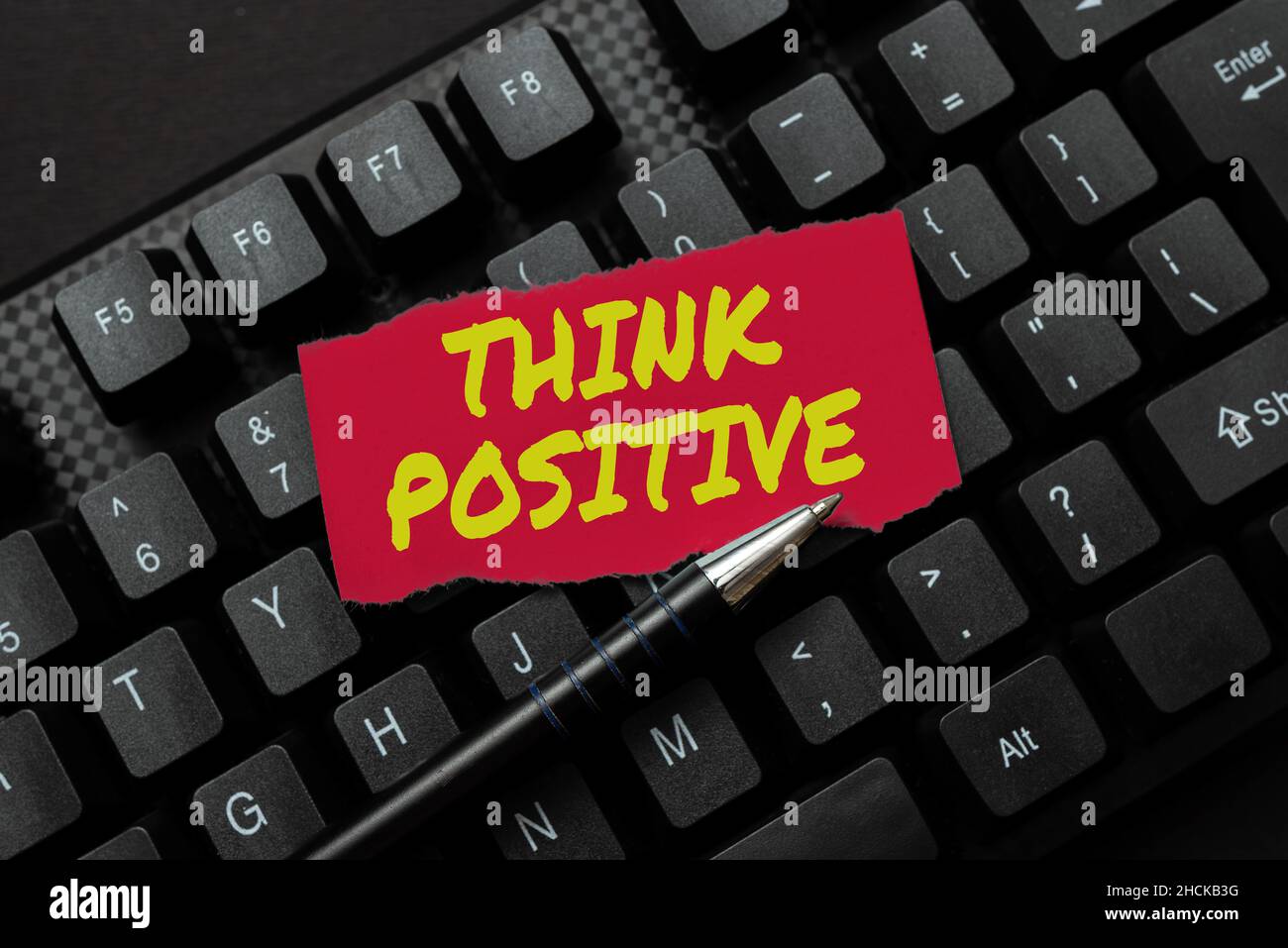 Conceptual display Think Positive. Business idea The tendency to be ...