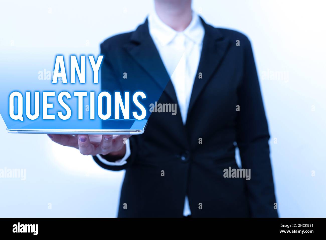 Handwriting text Any Questions. Internet Concept Clueless Blank face ...