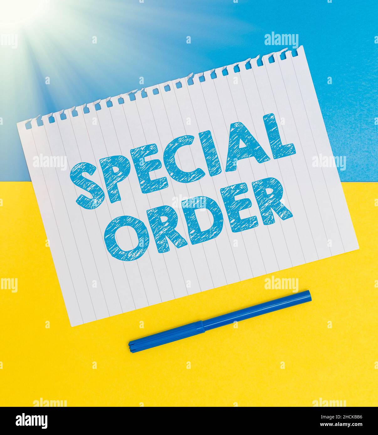 Inspiration showing sign Special Order. Conceptual photo Specific Item ...