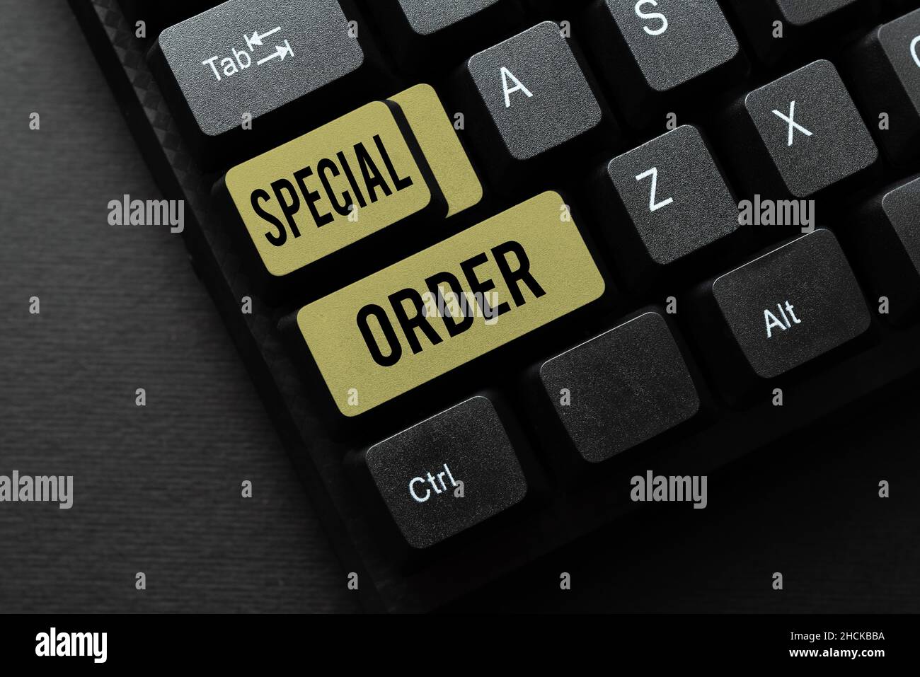 Writing displaying text Special Order. Business overview Specific Item ...