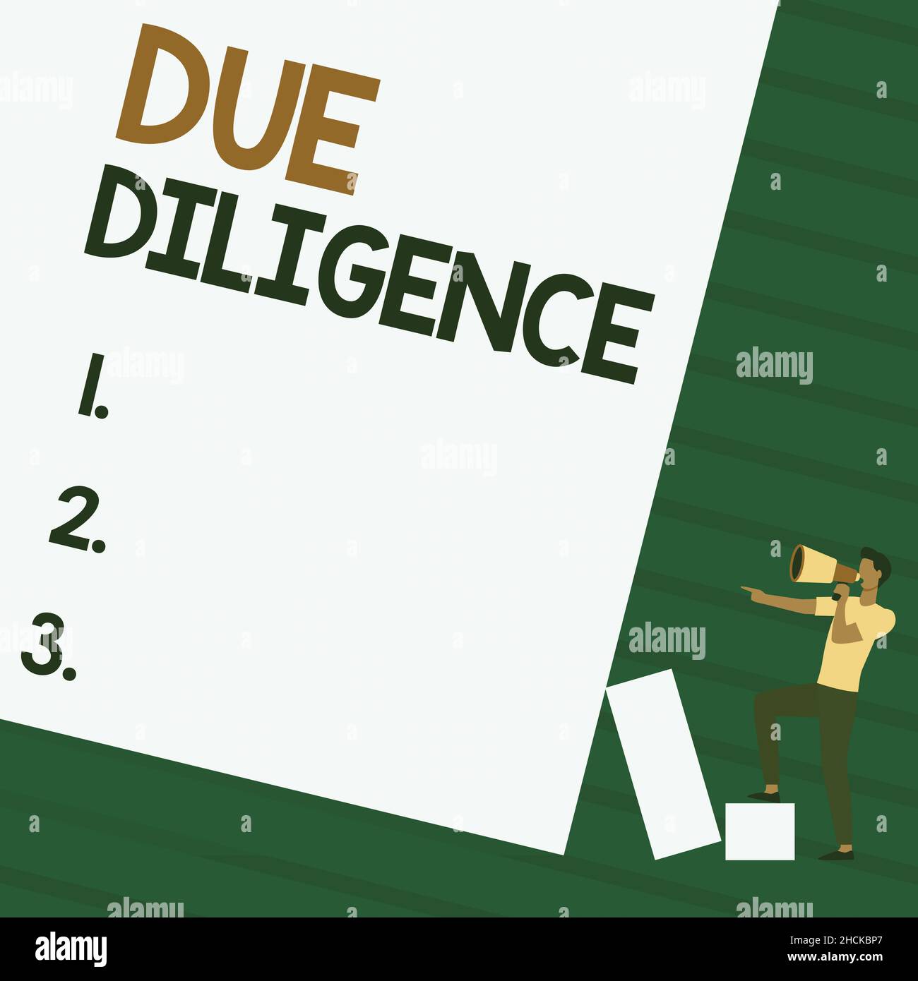 Text showing inspiration Due Diligence. Conceptual photo Comprehensive ...