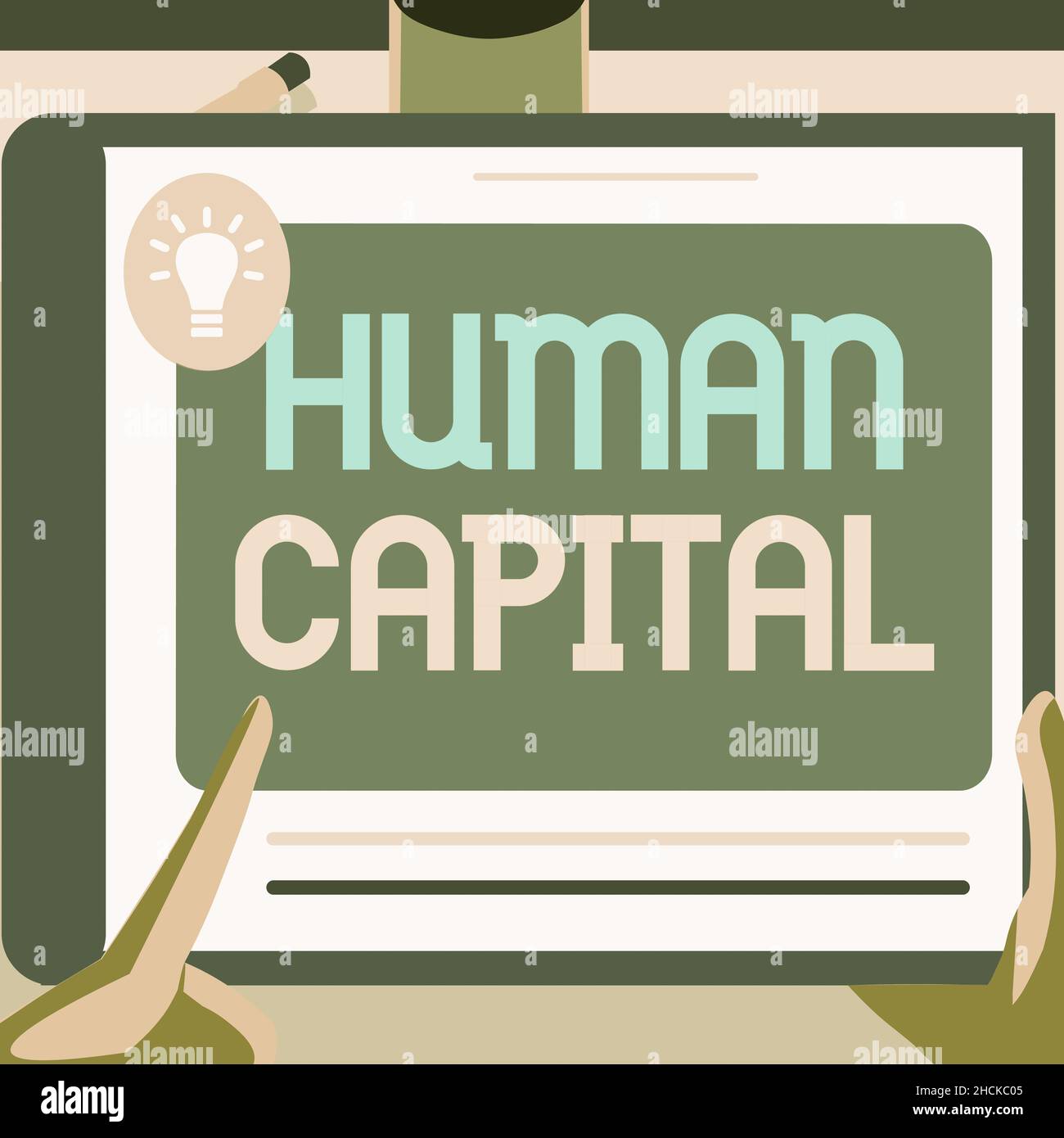 Text caption presenting Human Capital. Word Written on Intangible ...