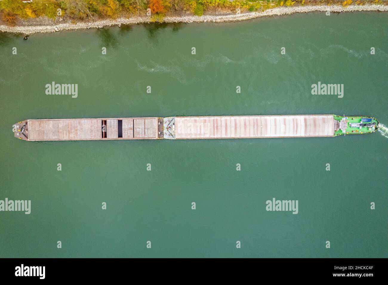 Bulk Carrier Transporting Cargo Along the River Danube Stock Photo - Alamy