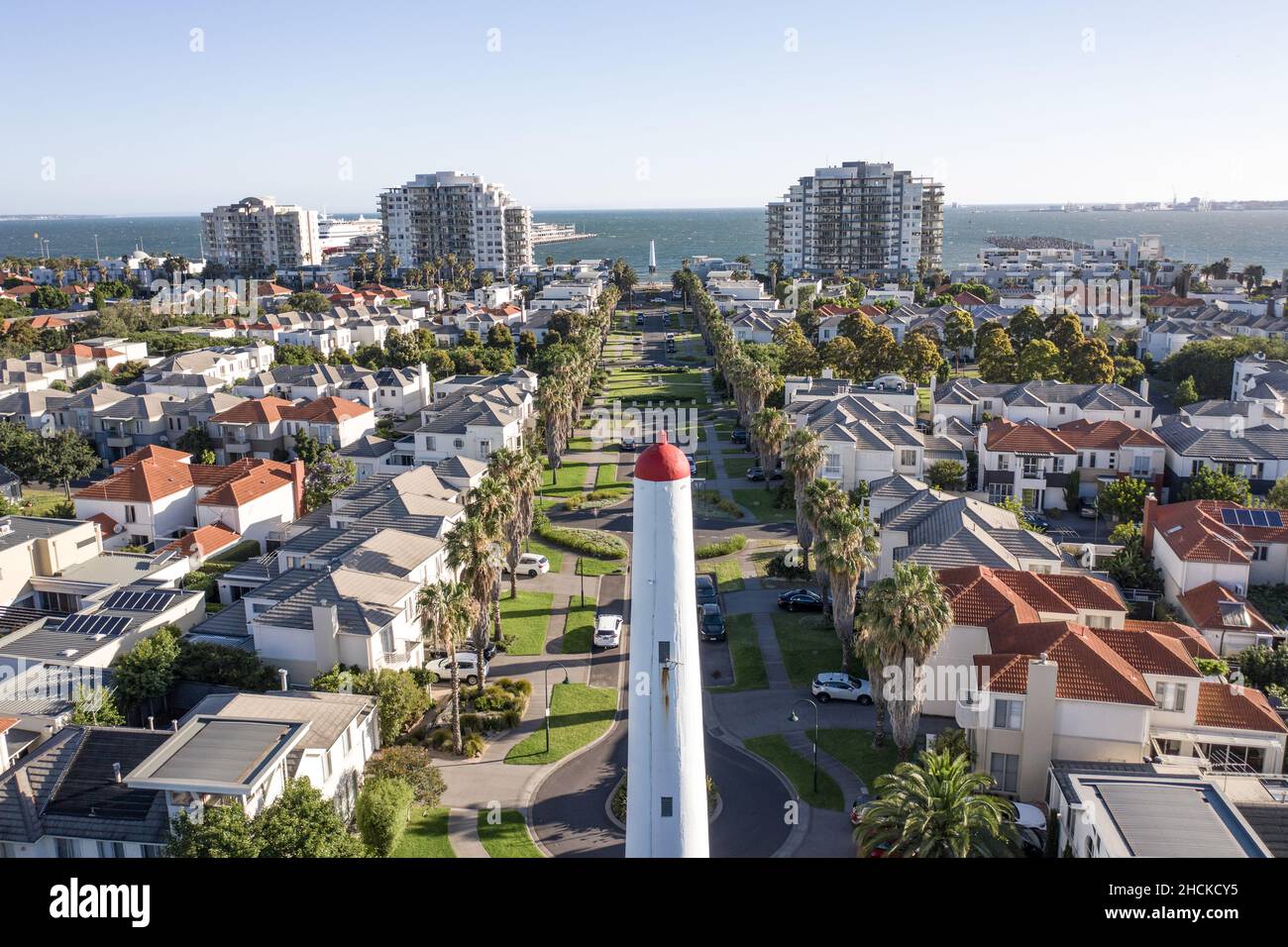 Port Melbourne Australia Aerial View Stock Photo - Alamy