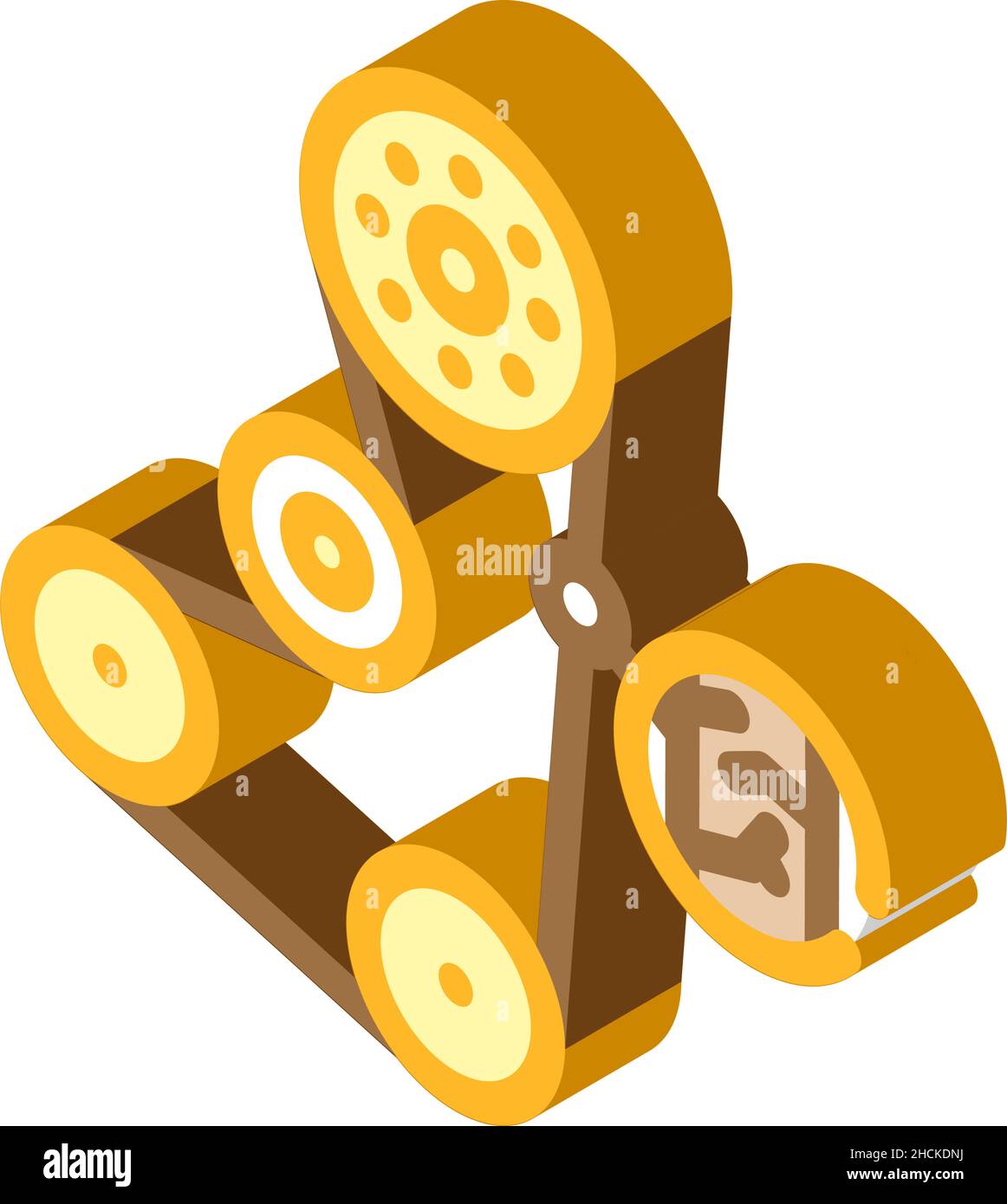 timing belt replacement isometric icon vector illustration Stock Vector ...