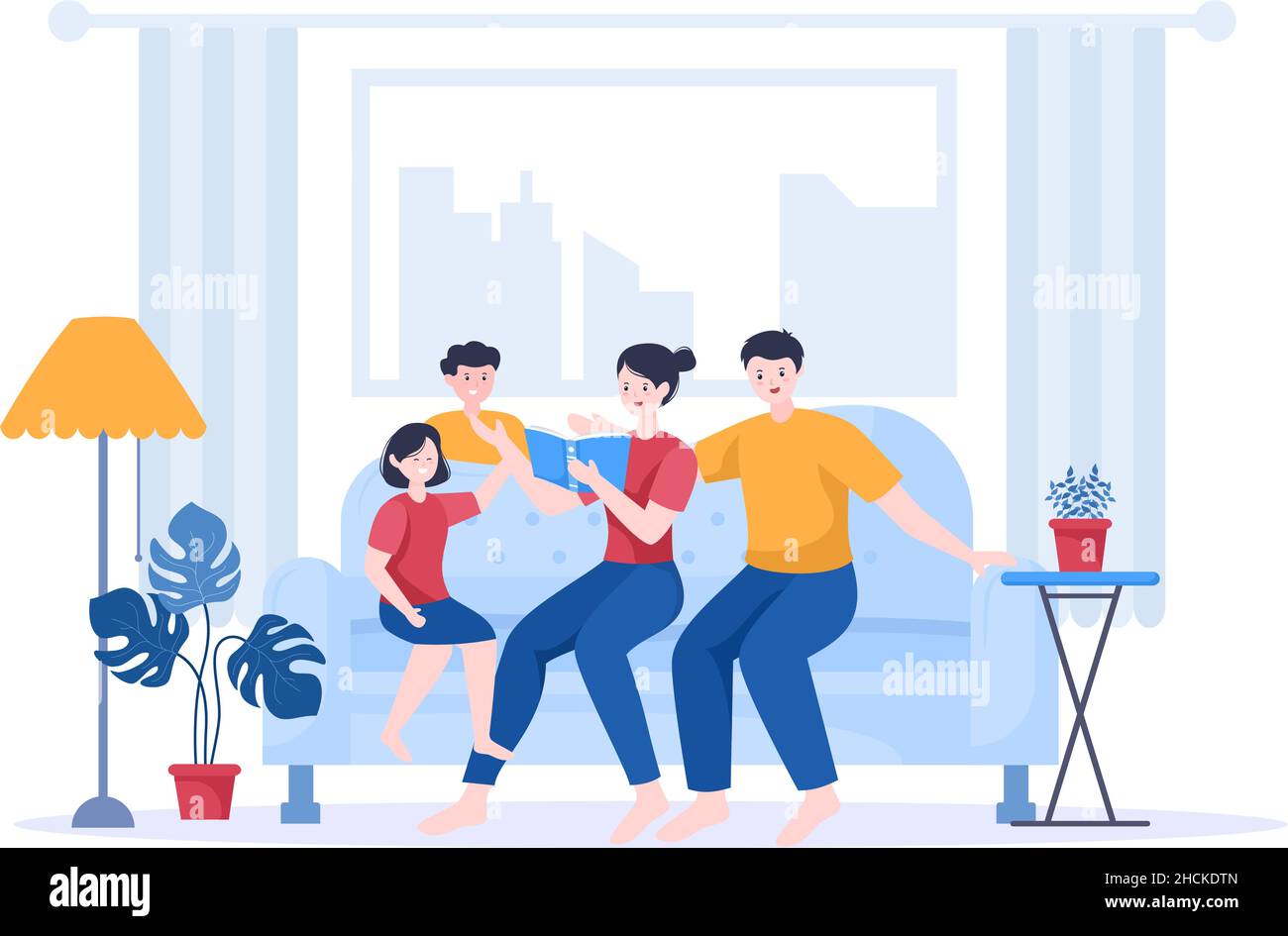 Spending Time With Family Cartoon