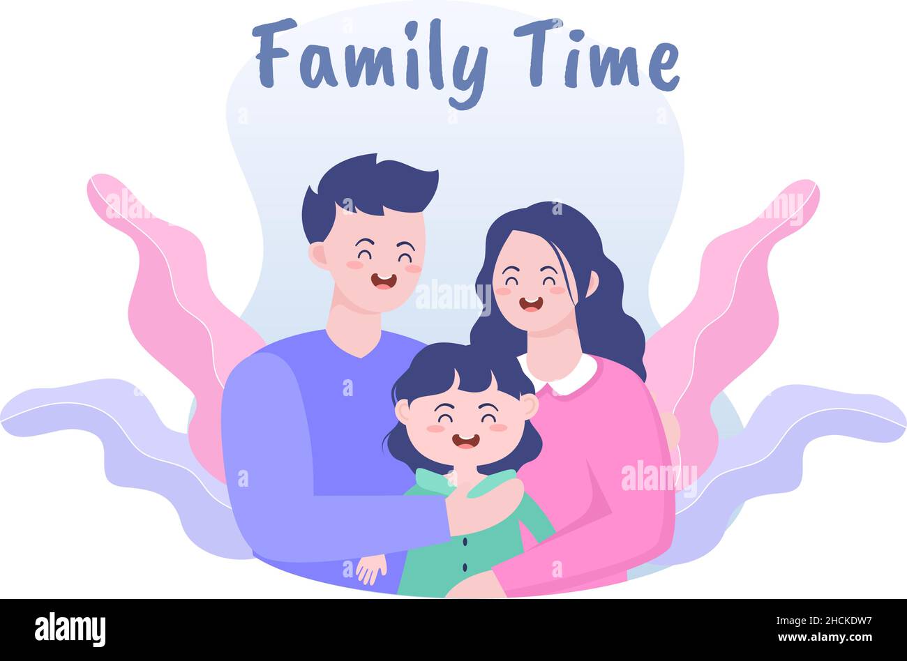 Spending Time With Family Cartoon